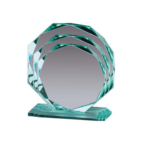 Premium Jade Octagon Glass Award - EAPromos